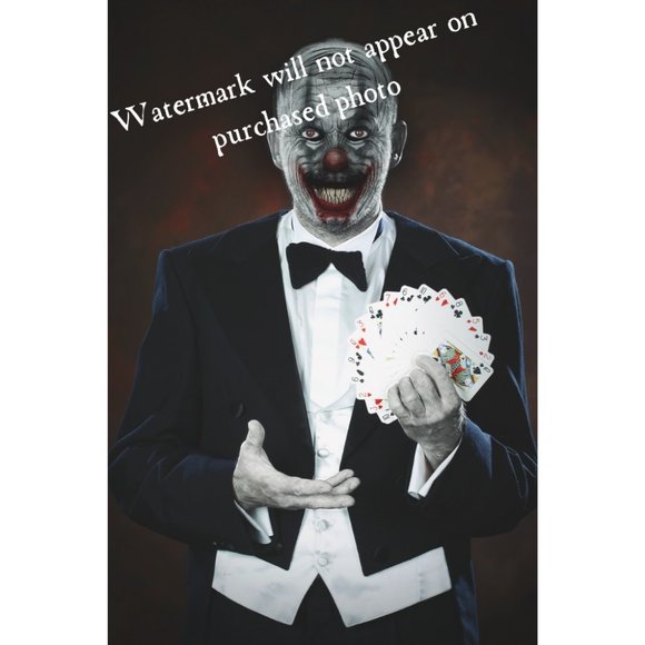 Hand Crafted | Wall Decor | Scary Magic Clown Possessed Vintage Creepy ...